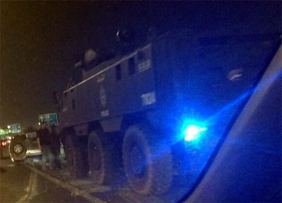 Riot Police APC vs Car – 2:48AM – Entertaining Kuwait since 2003